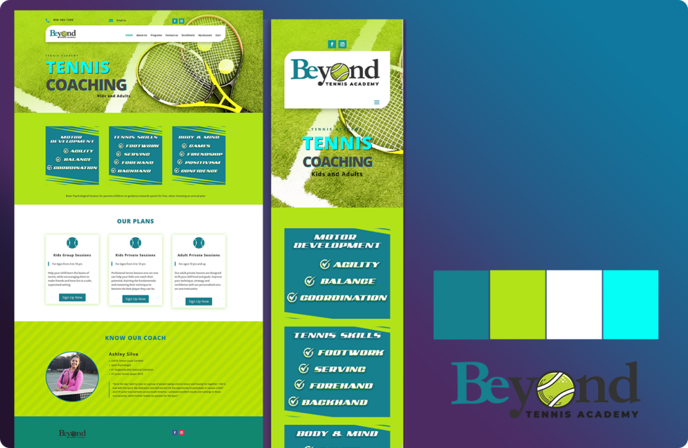 Beyond Tennis Academy | Metagraphic Unlimited Portfolio